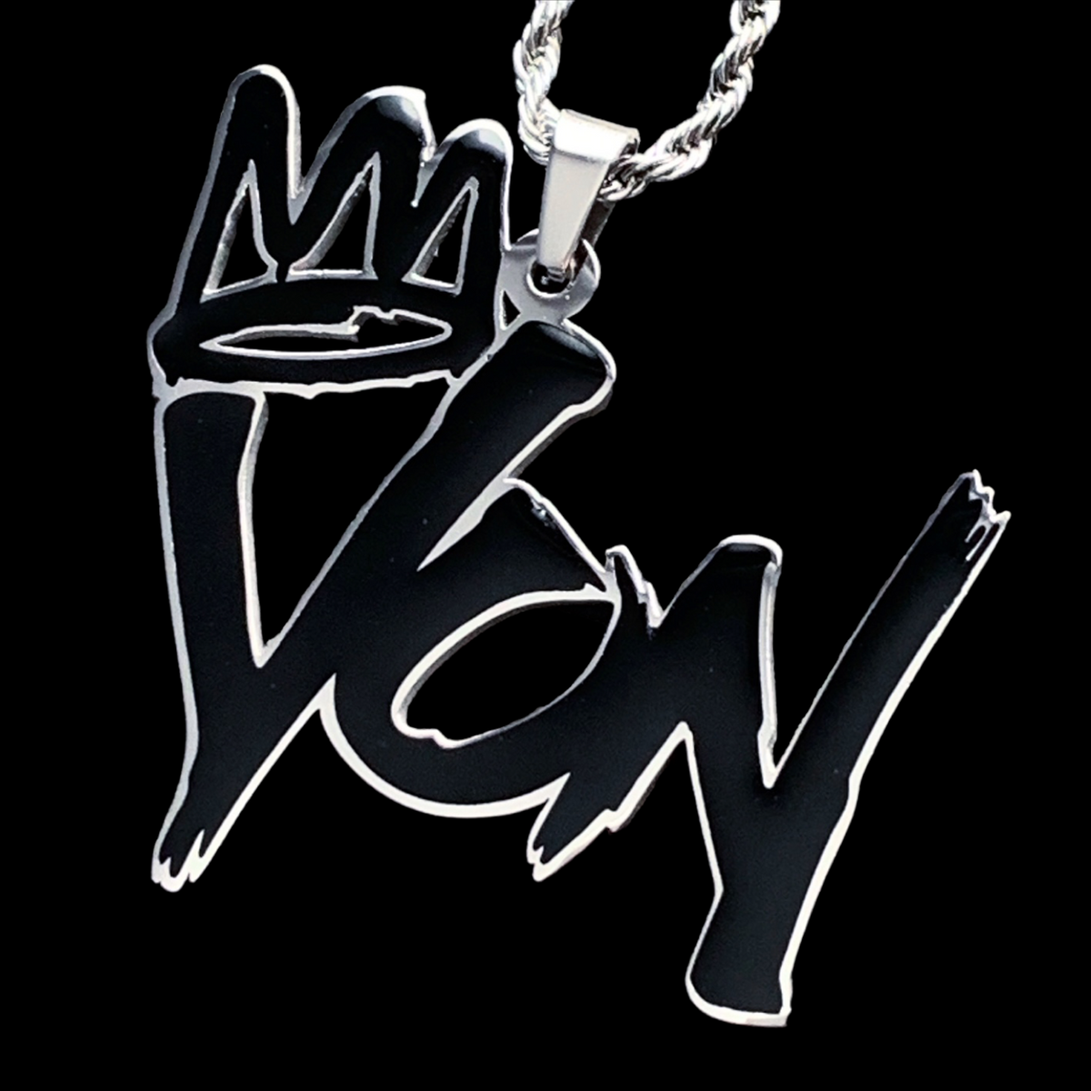 Black 'King Von' Necklace – Legends Never Die Jewelry™